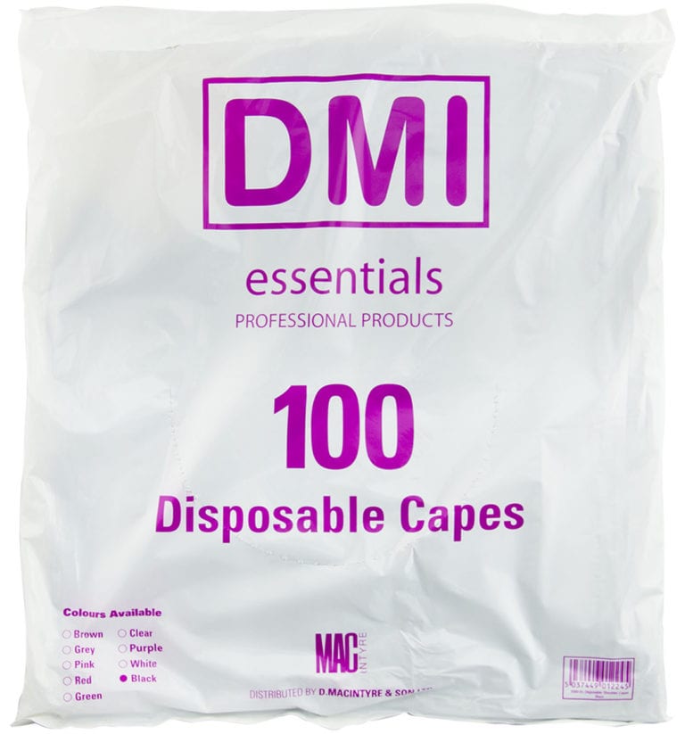 DMI Disposable Shoulder Cape - Black - 100 pack - The Warehouse Online